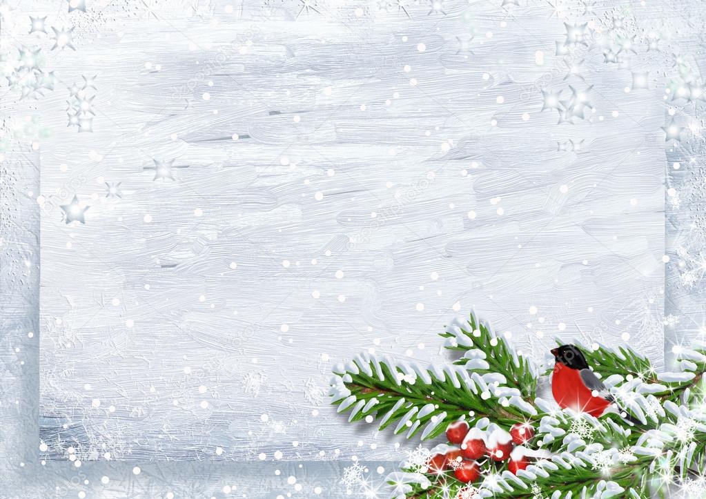 Bullfinches on snow branch Stock Illustration by ©chiffa #37151539