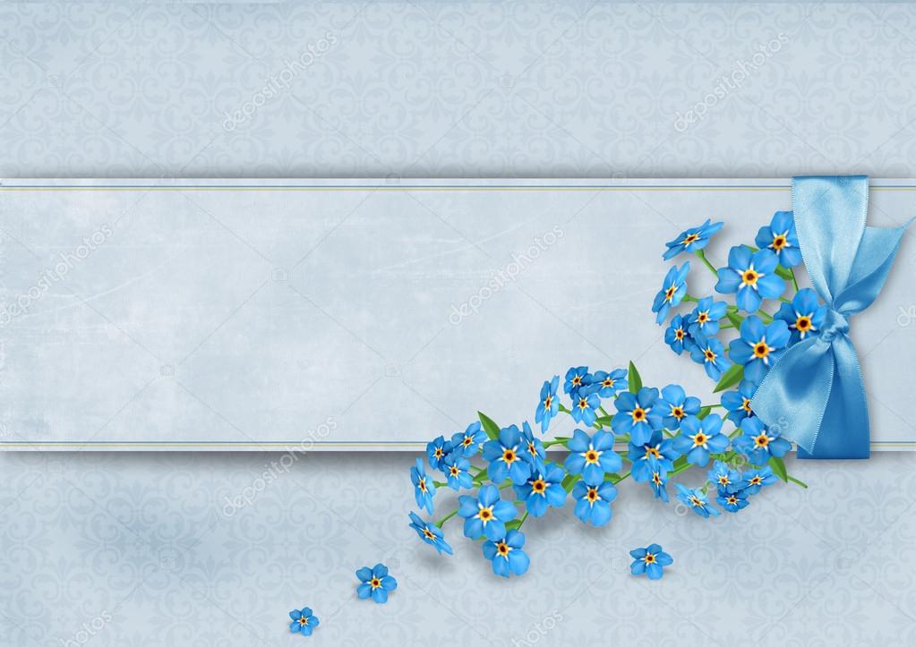 Background with forget-me-not flowers Stock Photo by ©chiffa 38268387