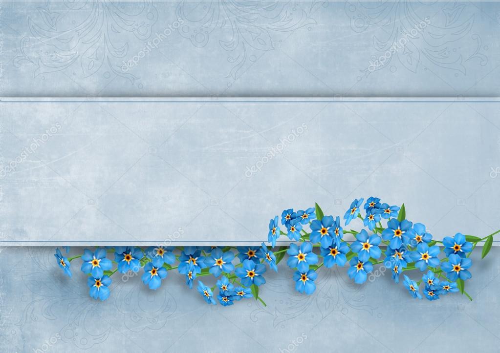 Background with forget-me-not flowers — Stock Photo © chiffa #38268395