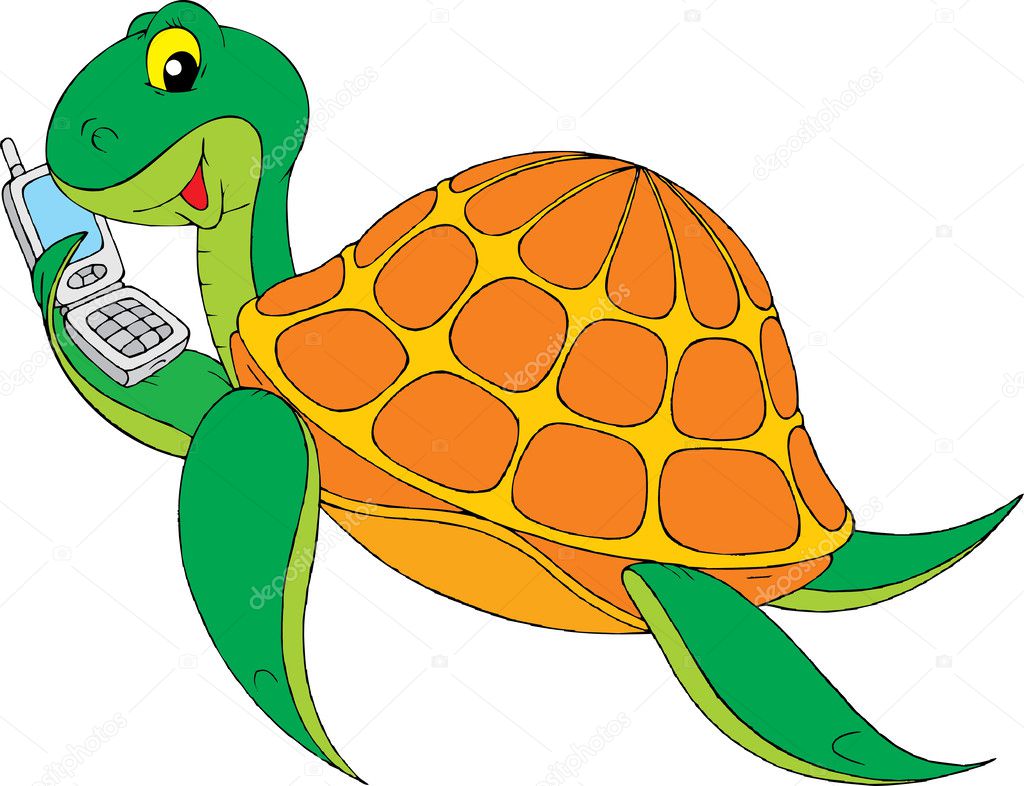 Mobile turtle Stock Illustration by ©AlexBannykh #30881903