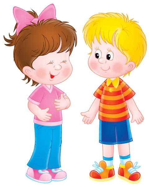 Kis testvérek, rajz-képek — Stock Fotó #62497955