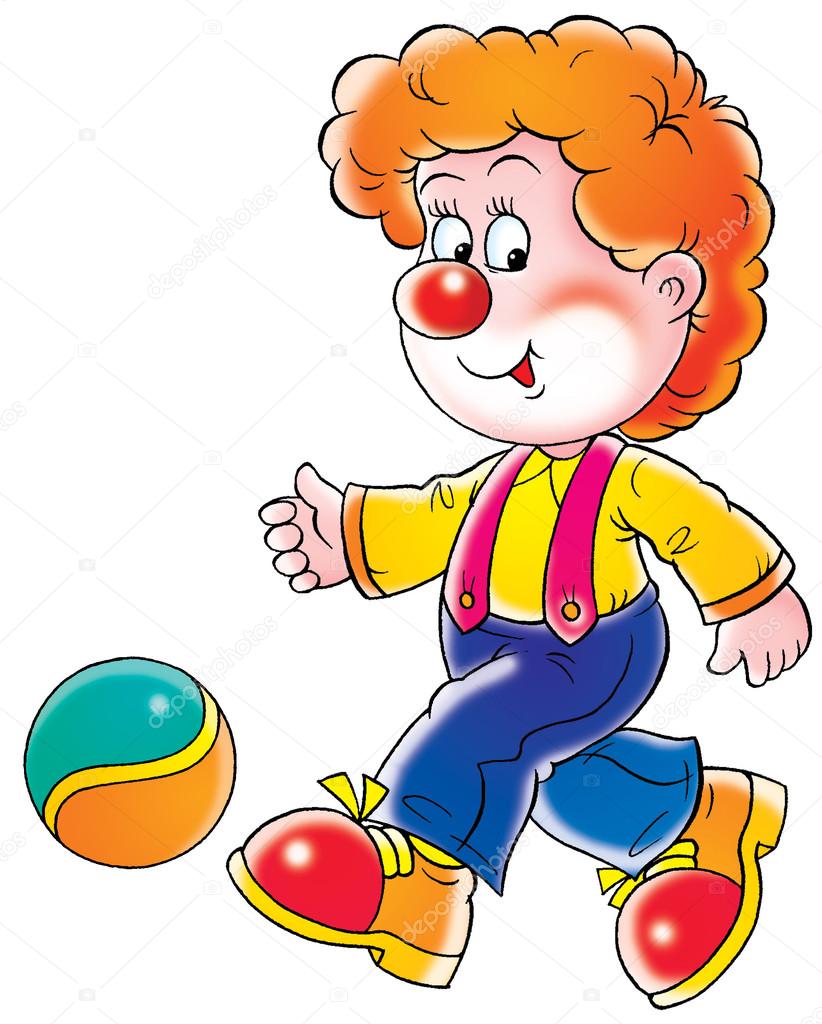 Red Haired Clown Stock Illustration by ©AlexBannykh #31115633