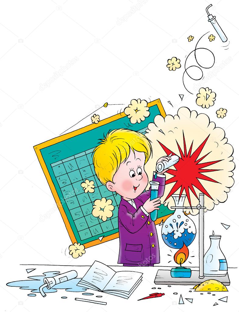 Science Explosion Cartoon