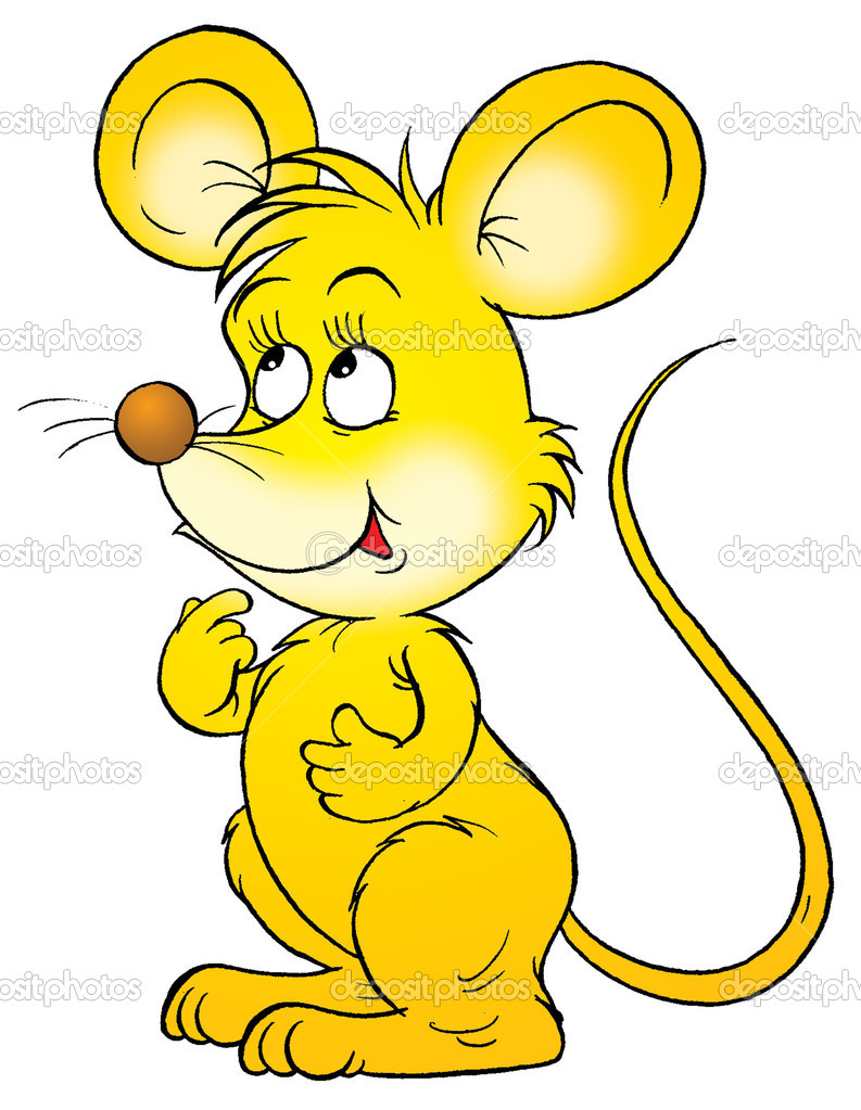 Cute yellow mouse Stock Illustration by ©AlexBannykh #31115899