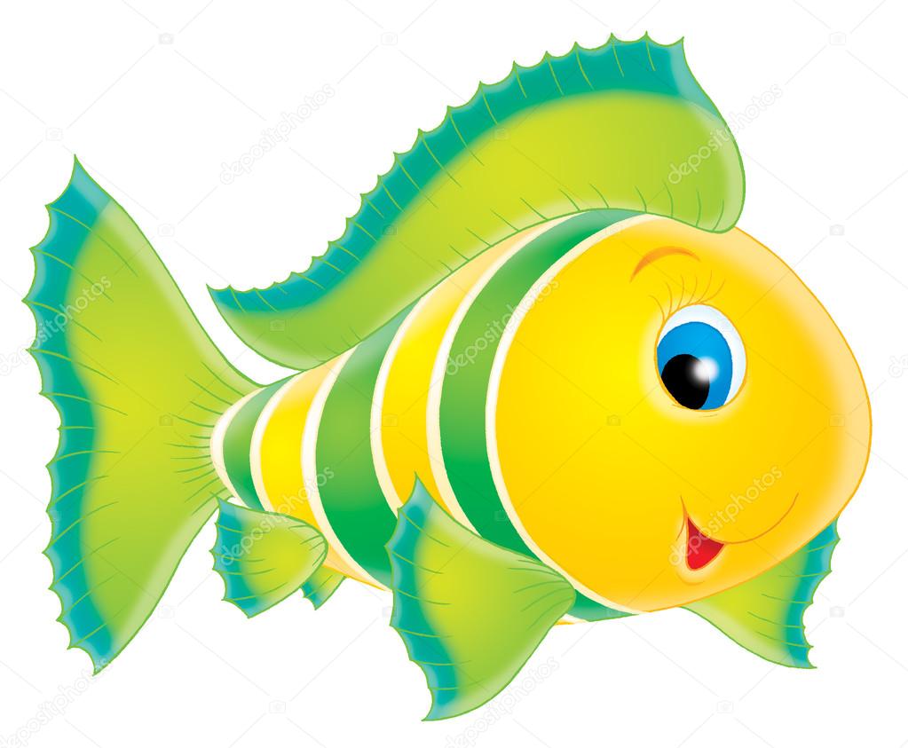 Yellow And Blue Striped Fish