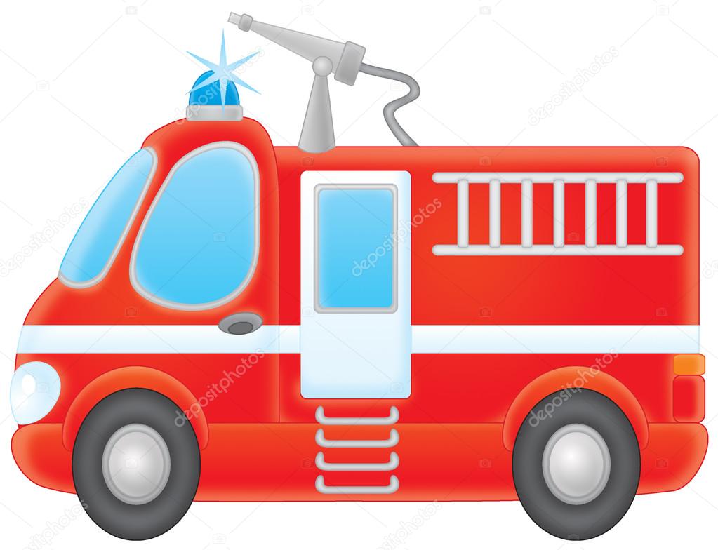 Airbrushed red fire engine Stock Illustration by ©AlexBannykh #31117759
