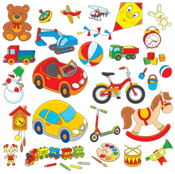 Grafika wektorowa Zabawki dla dzieci, Zabawki dla dzieci obrazy ...