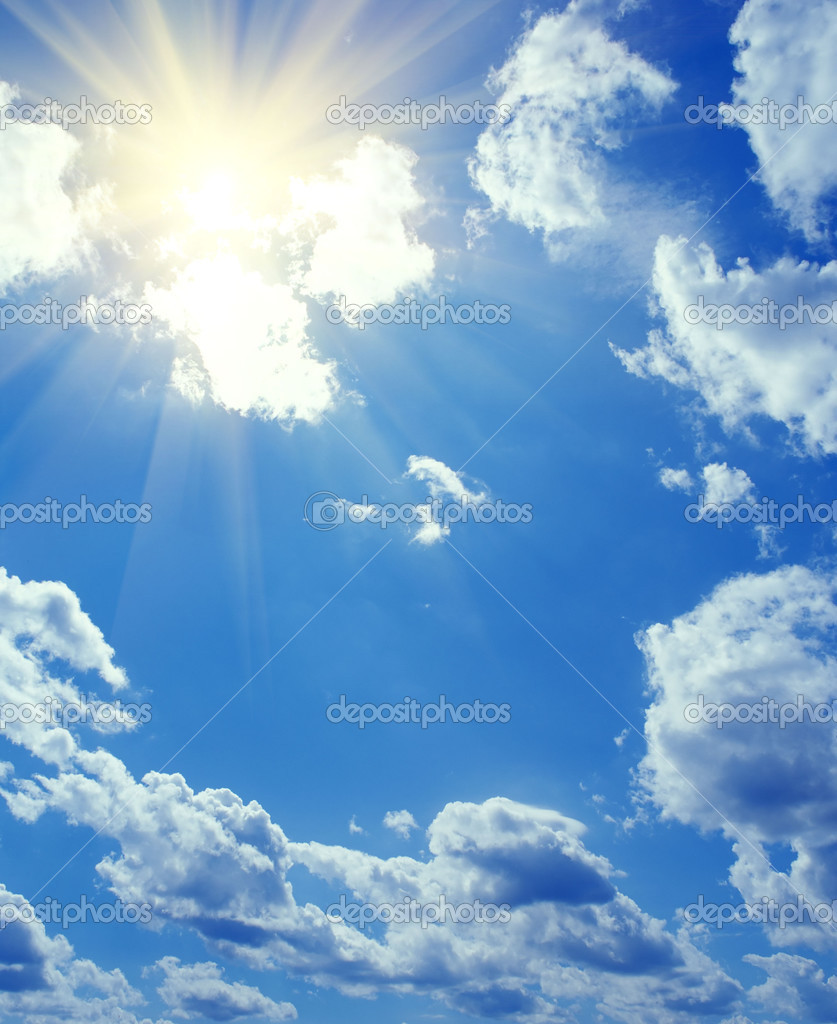 Blue sunny sky background — Stock Photo © anele77 #29787115