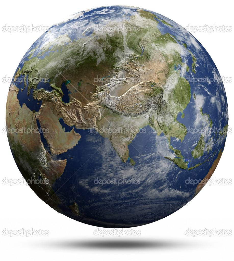 Earth Globe Map Of Asia