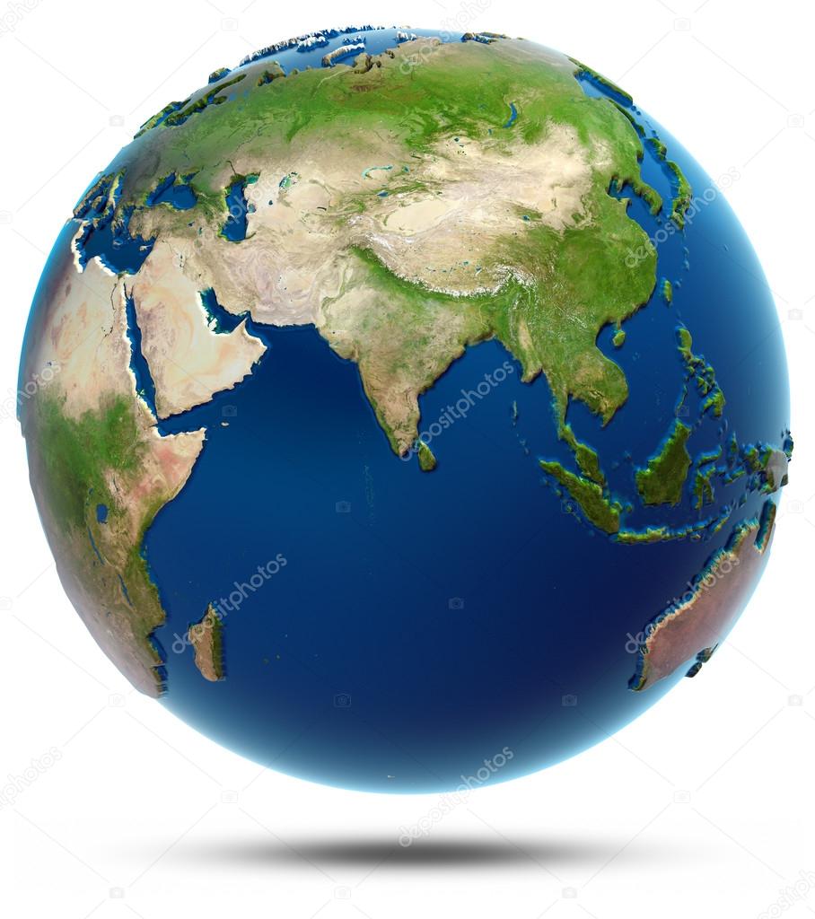 Indian ocean on world map