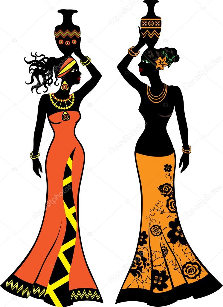 Beautiful African woman ⬇ Vector Image by © kristino0702 | Vector Stock ...