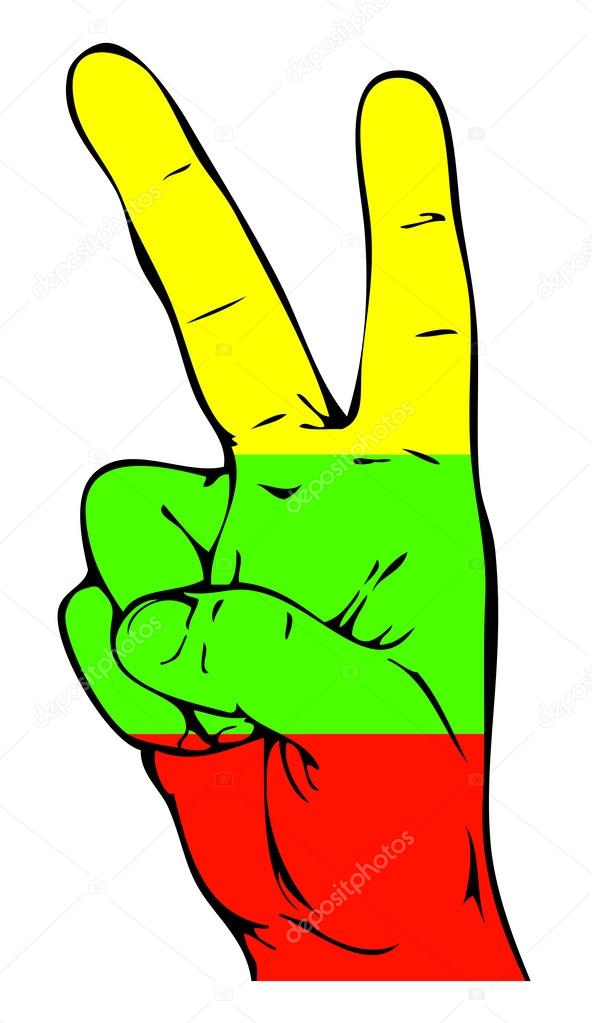Peace Sign of the Lithuanian flag Stock Vector by ©Vlada13 24259029