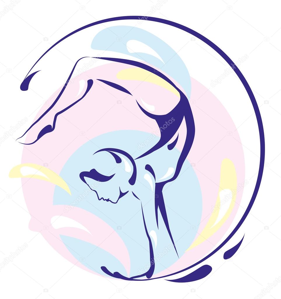 Ilustración abstracta de gimnasia artística — Vector de stock © sannare ...