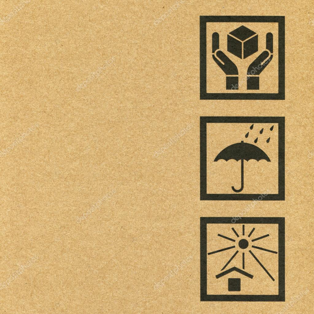 Cardboard box symbols — Stock Photo © MADDRAT #14743695