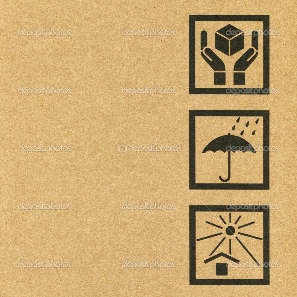 Cardboard box symbols — Stock Photo © MADDRAT #14743695