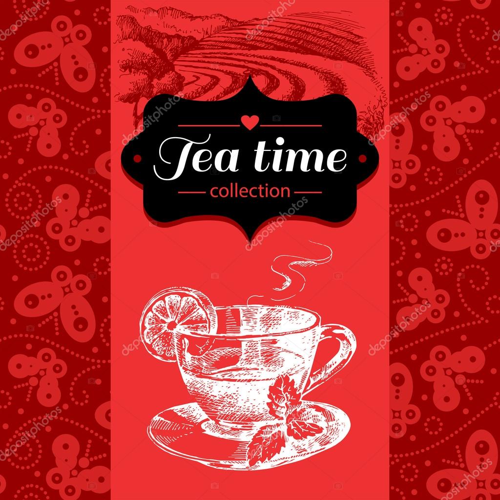 Tea vintage background. Stock Vector by ©pimonova 50303951