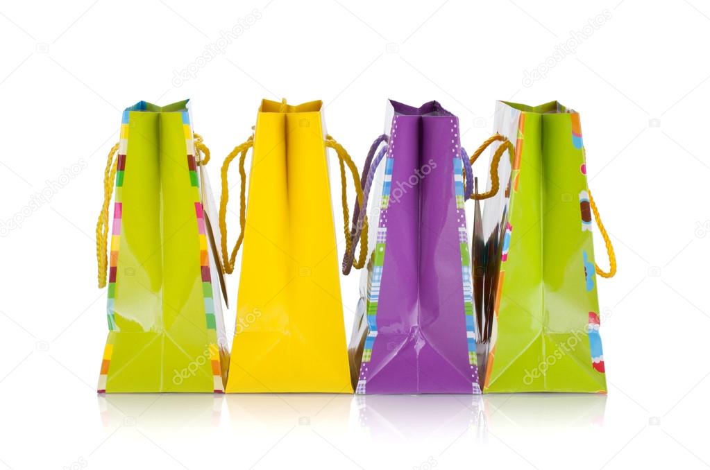 Four colored gift bags Stock Photo by ©karandaev 12720605