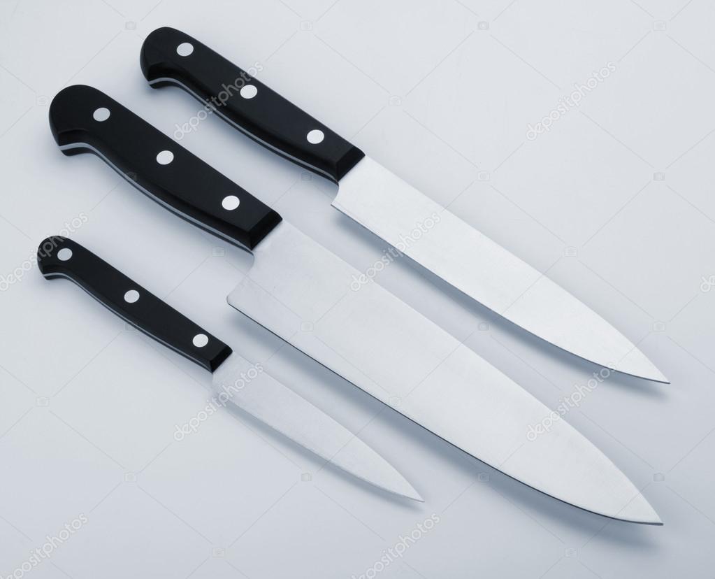 Three kitchen knives Stock Photo by ©karandaev 17607339