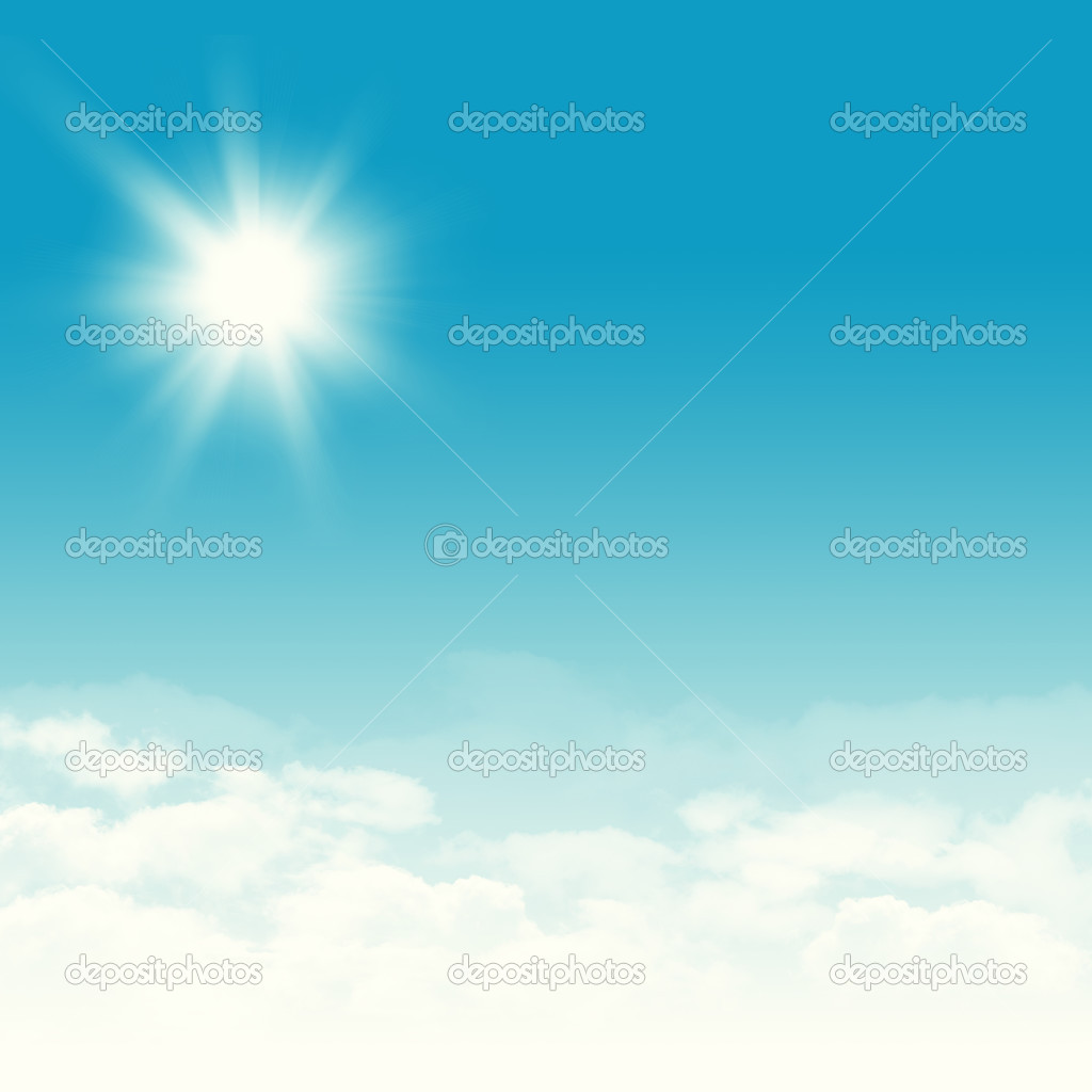 Blue sunny sky Stock Photo by ©karandaev 40075523
