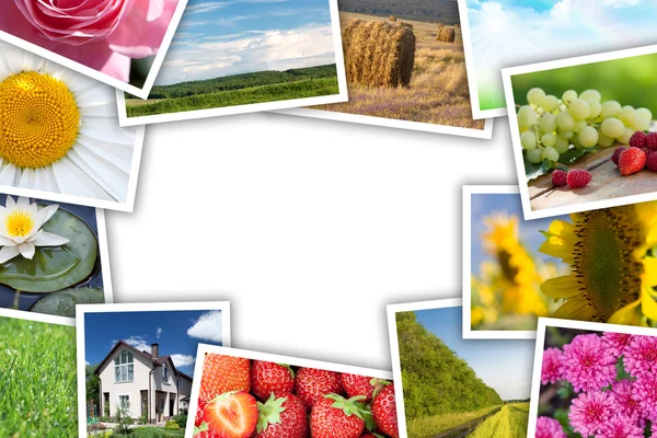 Stack of printed pictures collage Stock Photo by ©karandaev 46535441