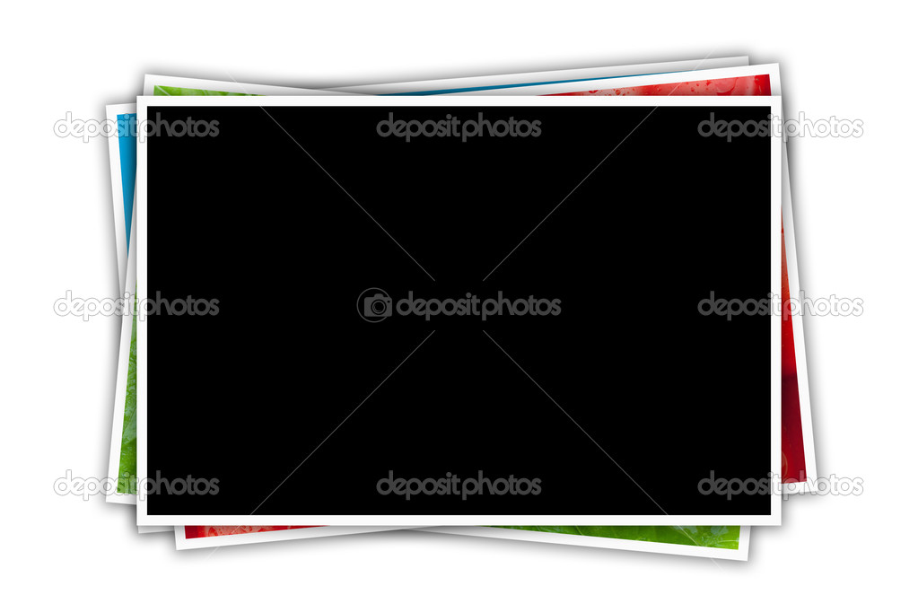 Stack of printed pictures collage — Stock Photo © karandaev #41453187