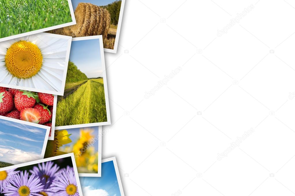 Printed pictures collage — Stock Photo © karandaev #43168157