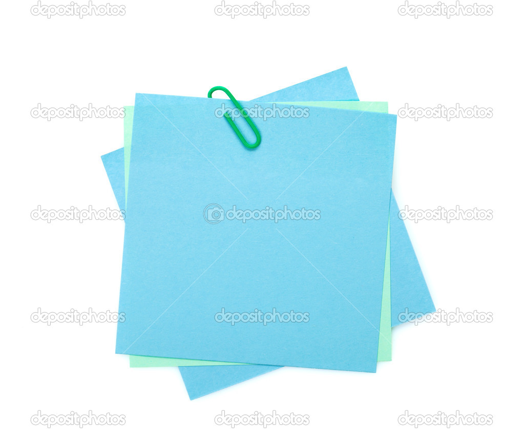 Colorful post-it notes with clip Stock Photo by ©karandaev 45807645