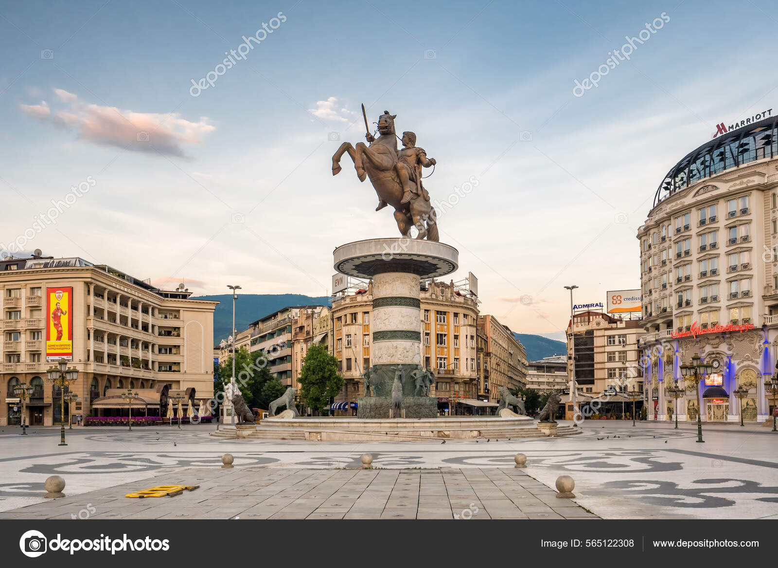 Monument of Alexander the Great Makedonski at the Macedonian Square in ...