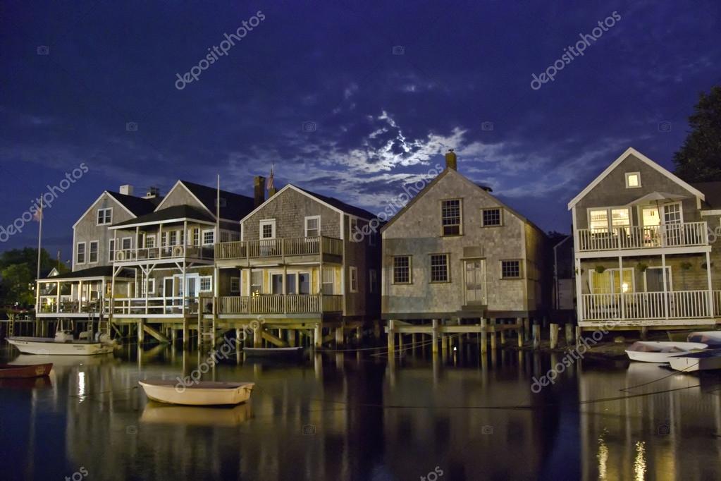 Homes over Water on Nantucket Coastline — Stock Photo © jovannig #24761485
