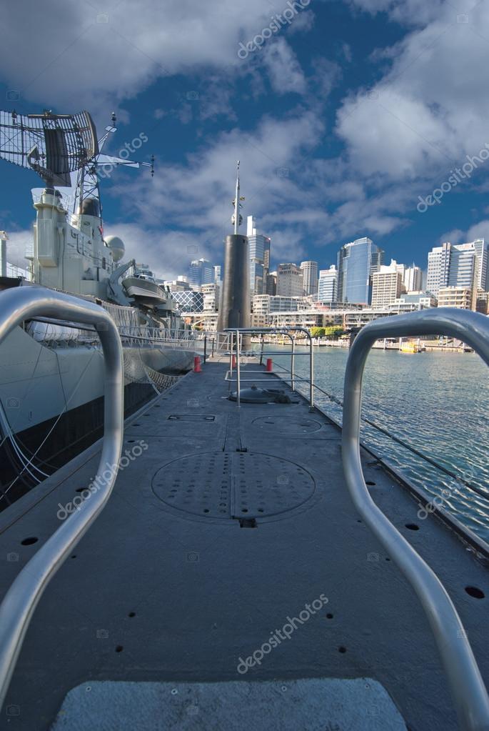 War Submarine anchored in Sydney — Stock Photo © jovannig #28017667