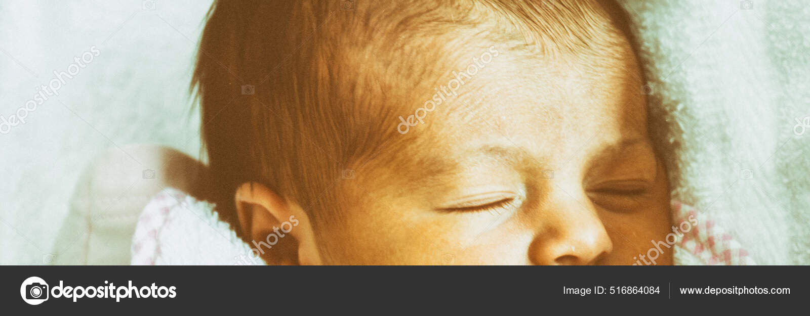 Newborn Girl Sleeping Cradle — Stock Photo © jovannig #516864084