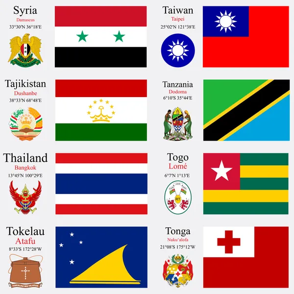 Flags Of The World With Names And Capitals