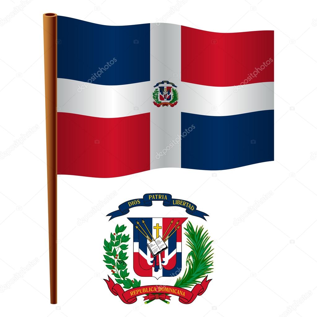 Dominican republic wavy flag Stock Vector Image by ©robertosch #25065647