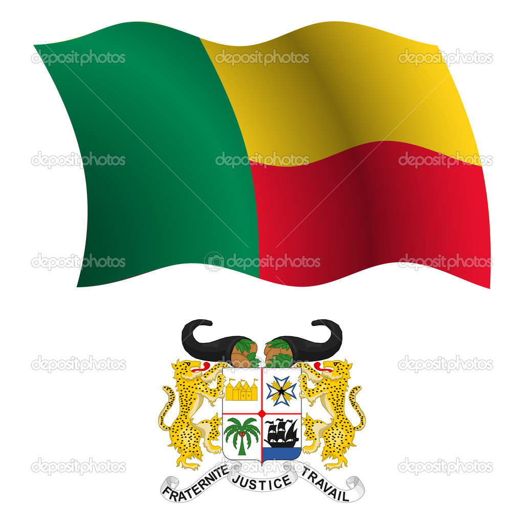 Benin wavy flag and coat Stock Vector Image by ©robertosch #29747901