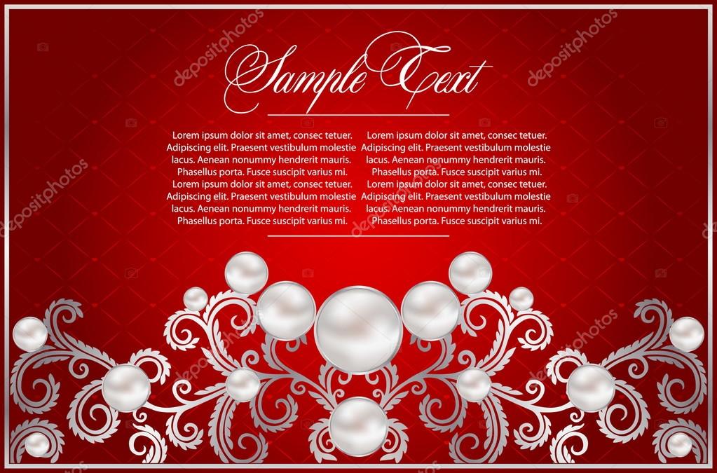 Floral card with pearls Stock Vector Image by ©Anasteisha #13647438