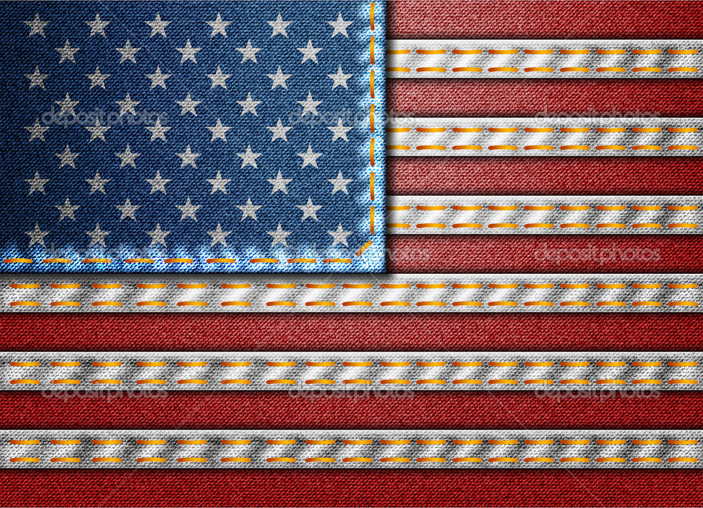 Denim USA flag Stock Vector Image by ©Yuriy_Vlasenko #35776505