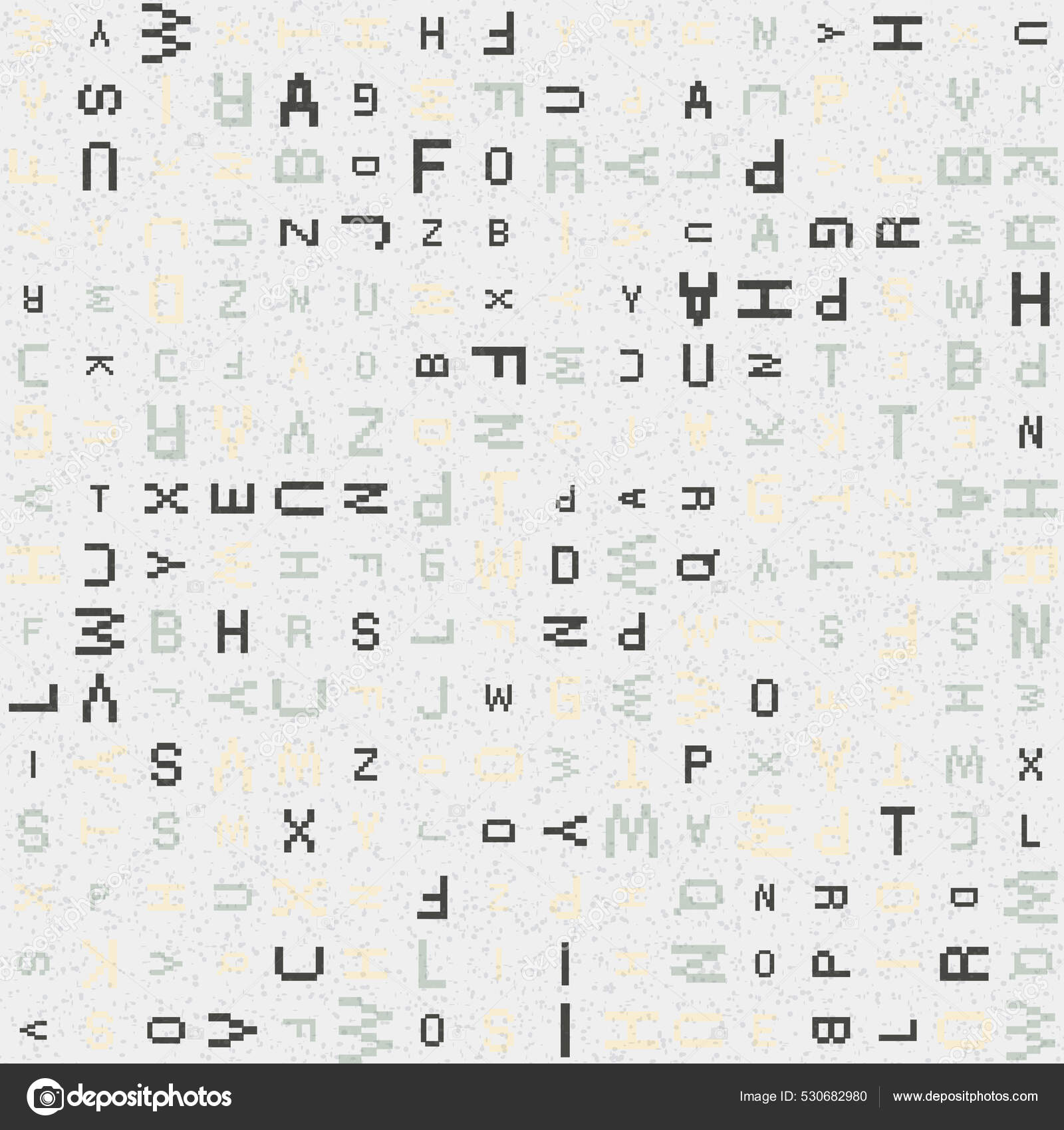 Abstract Geometric Pattern Illustration Alphabet Letters Stock Vector ...