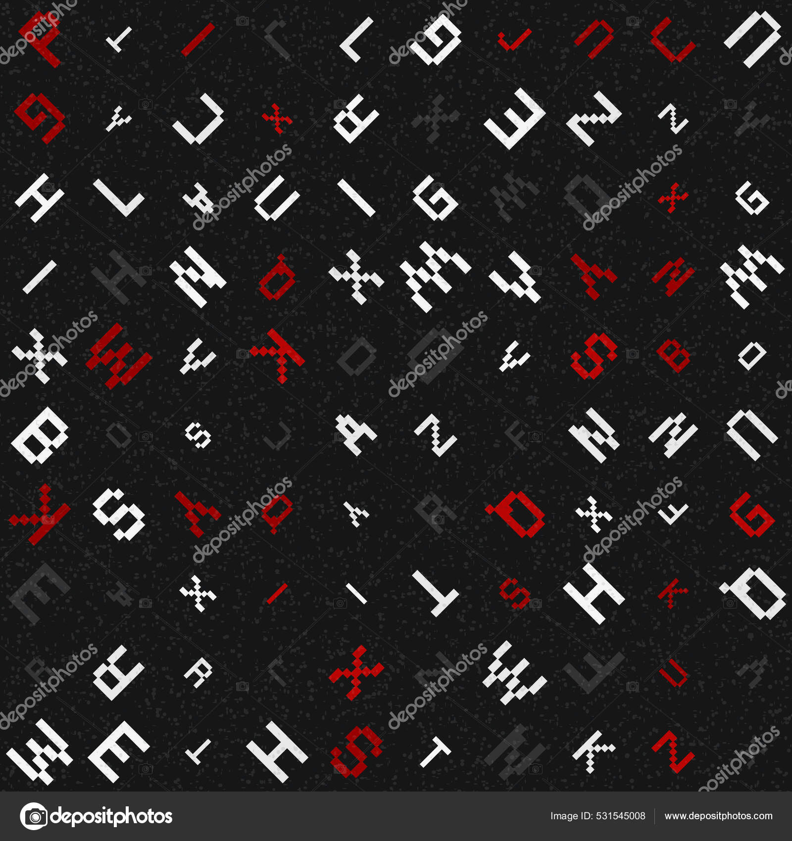 Letras Aleatorias Del Alfabeto Fondo Pantalla Vectorial Vector de stock ...