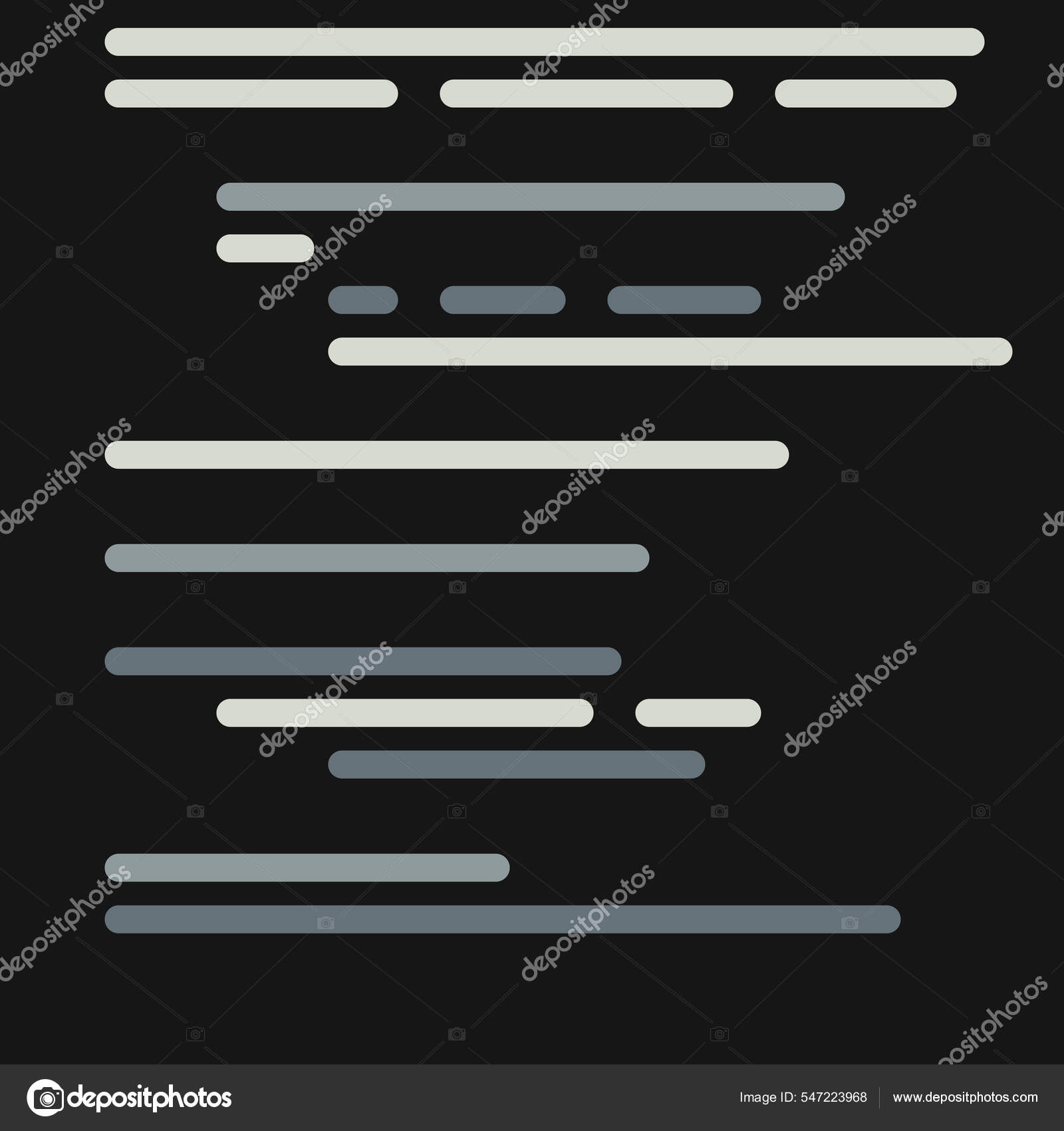 Code Screen Vector Illustration Flat Cartoon Coding Lines Simulation