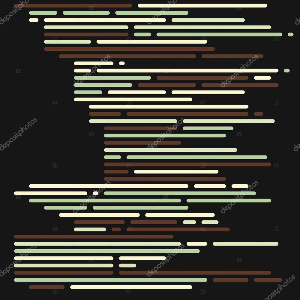 abstract html Código en pantalla, ilustración vectorial, simulación de ...