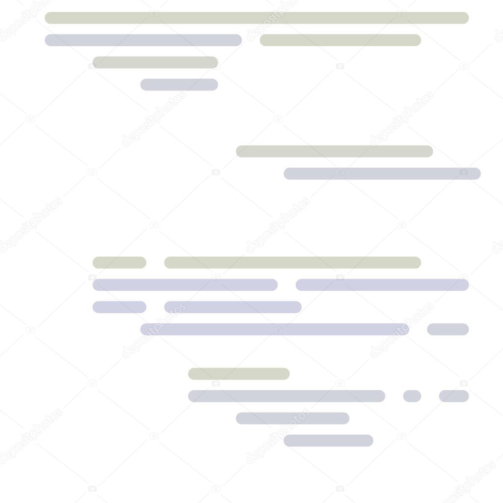 Código en la ilustración del vector de pantalla, simulación de líneas ...