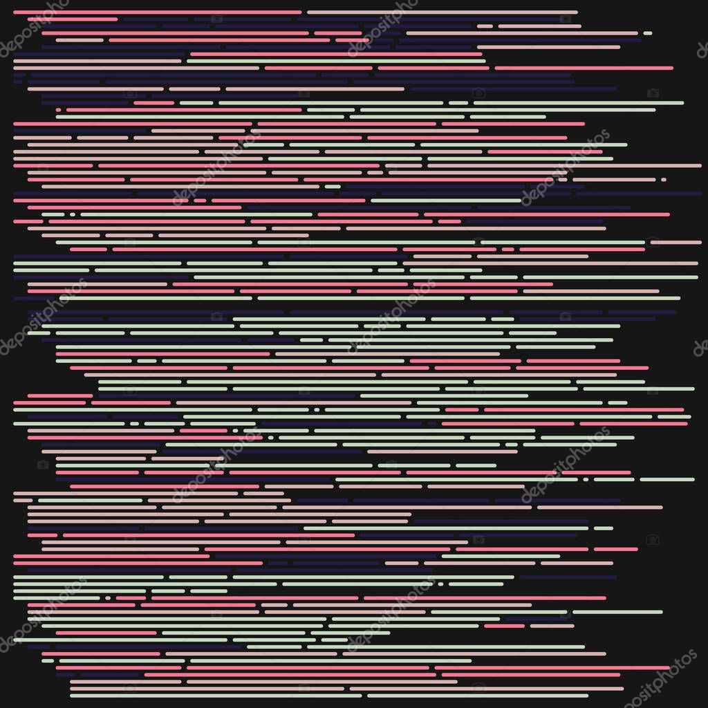 Código en la ilustración del vector de pantalla, simulación de líneas ...