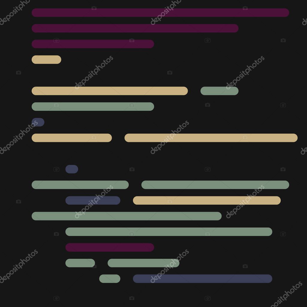 abstract html Código en pantalla, ilustración vectorial, simulación de ...