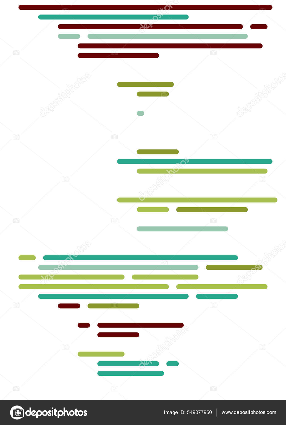 Data Code Screen Vector Illustration Flat Cartoon Coding Lines ...