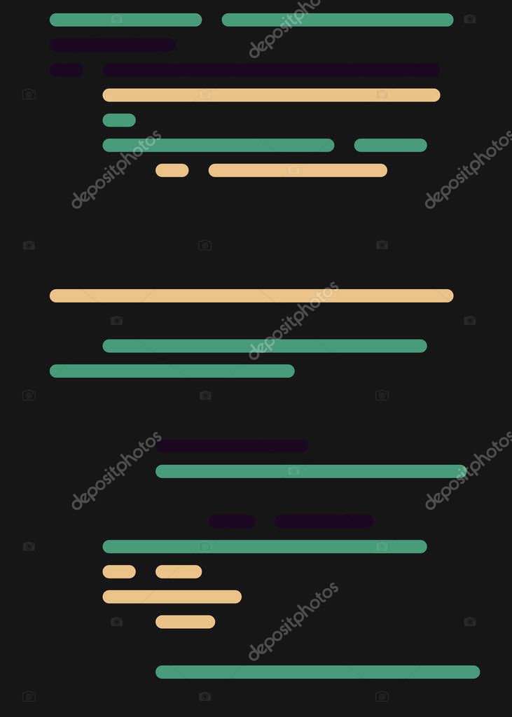 abstract Código en pantalla, ilustración vectorial, simulación de ...