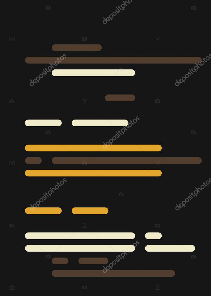 abstract Código en pantalla, ilustración vectorial, simulación de ...