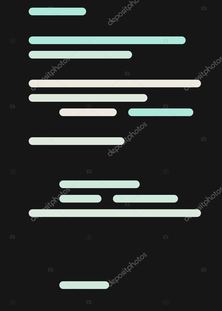 abstract html Código en pantalla, ilustración vectorial, simulación de ...