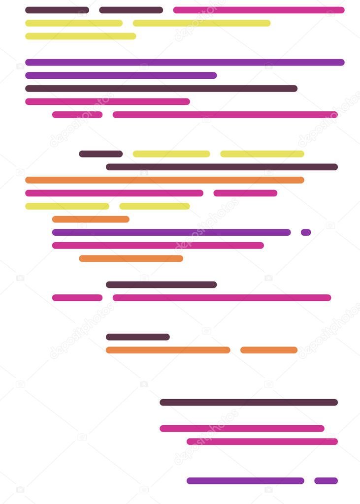 abstract Código en pantalla, ilustración vectorial, simulación de ...