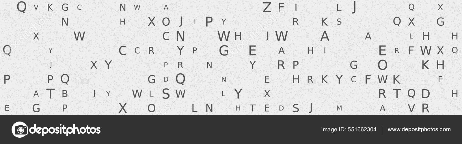 Repeatable Alphabet Letters Random Order Light Background Creative ...