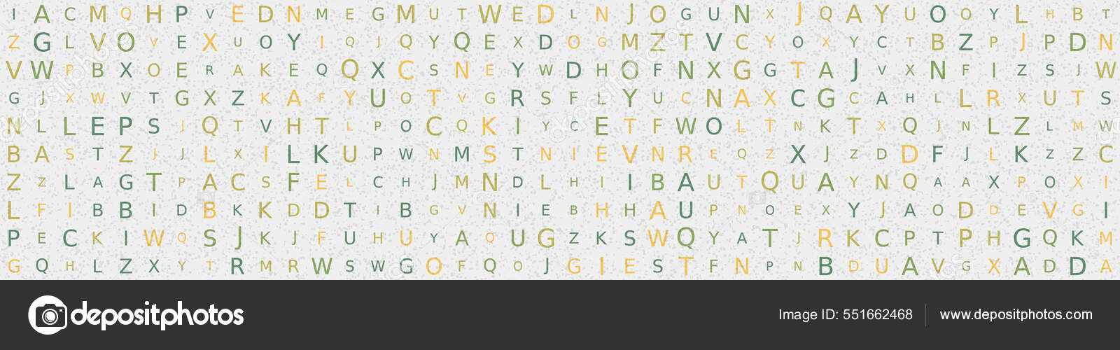 Repeatable Alphabet Letters Random Order Light Background Creative ...